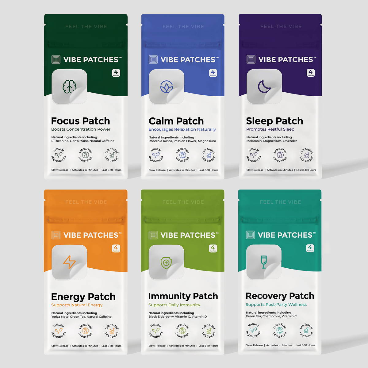 Wellness Topical Patches Variety Pack | Vibe Patches
